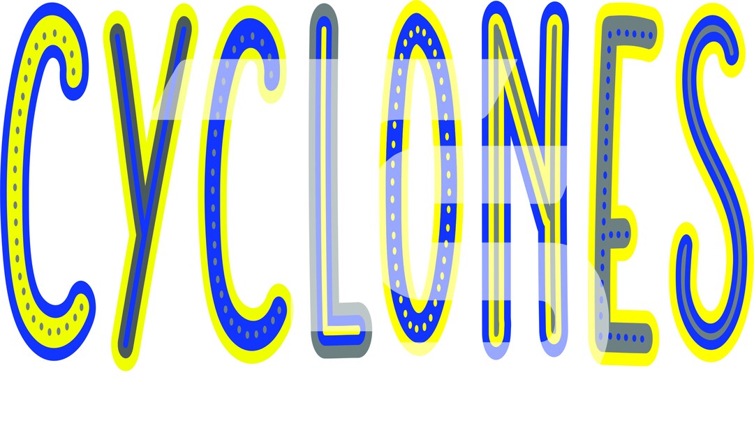 Cyclones 83 SVG PNG Sublimation Graphic Pick Your Team Colors - Etsy