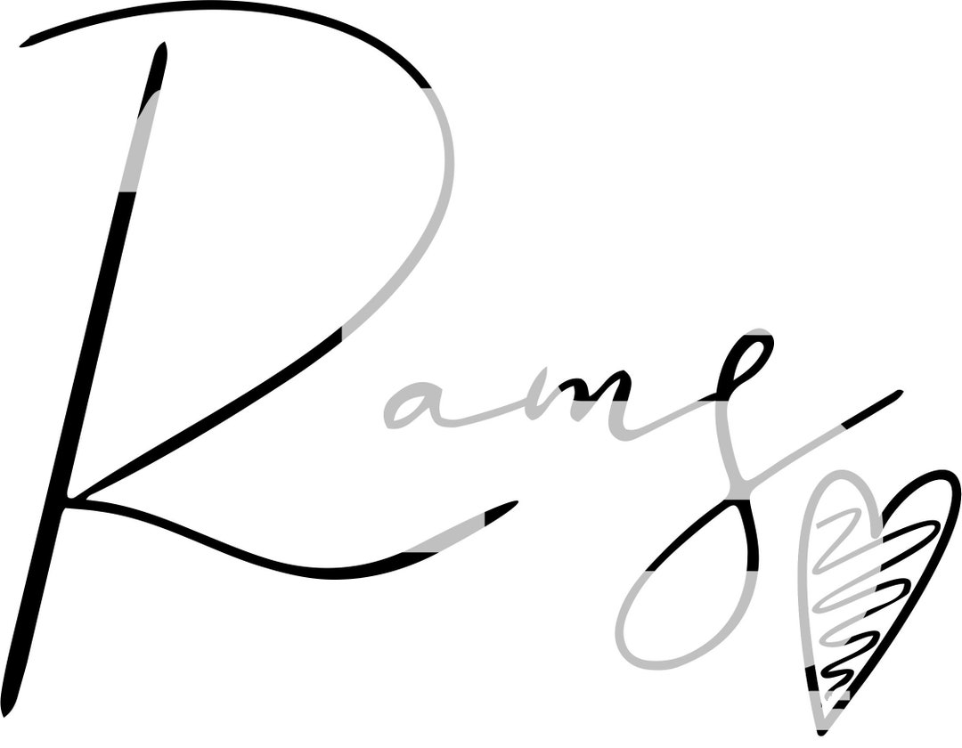 Rams 81 Script SVG Graphic - Etsy