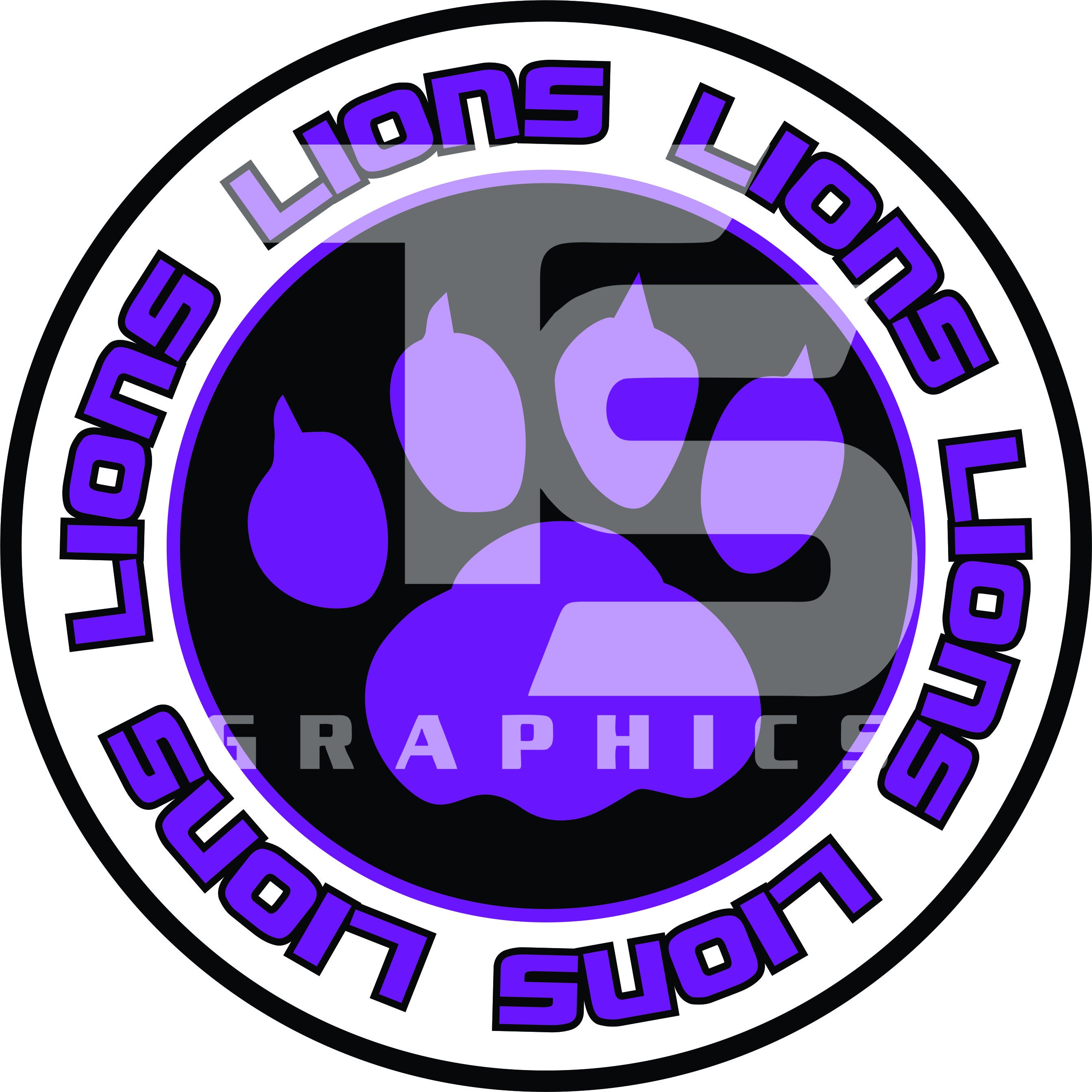 Lions 88 Circle Logo SVG PNG DTF Sublimation Graphic Pick Your Team ...