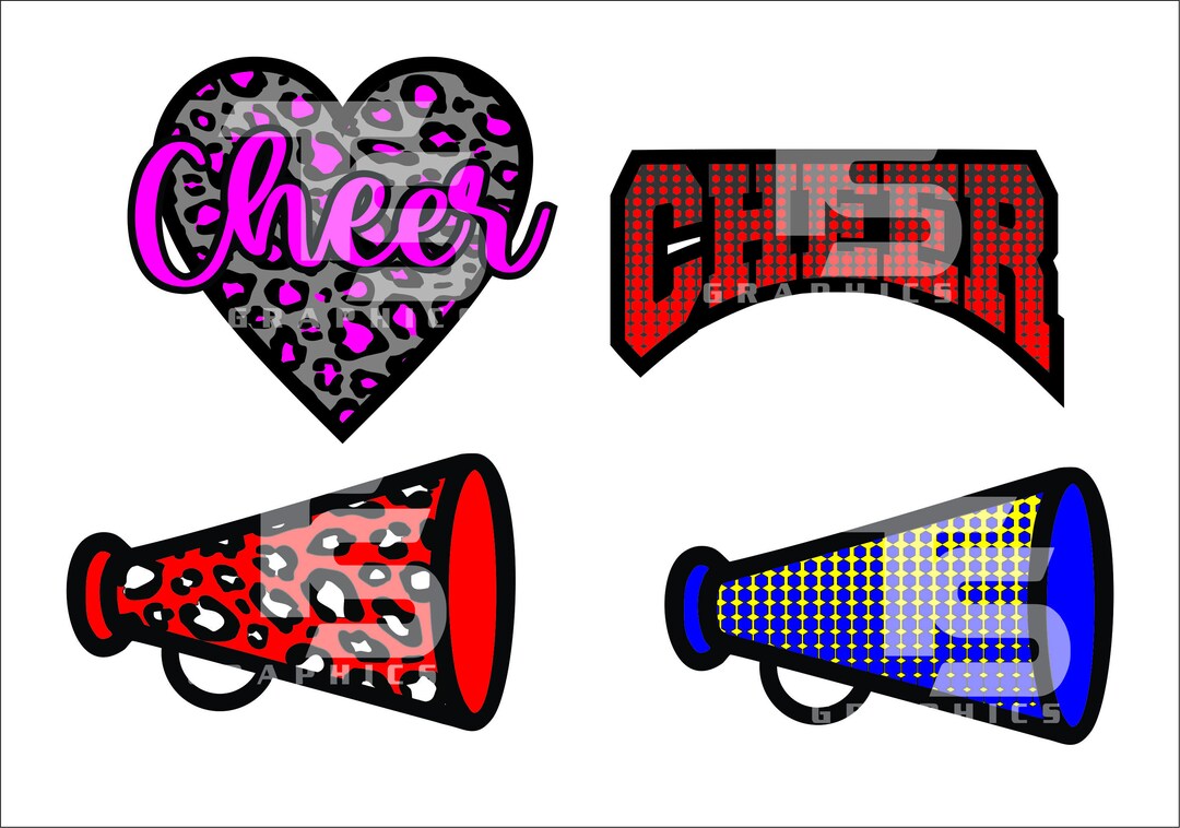 Cheer Clipart Bundle 1 SVG Graphics - Etsy