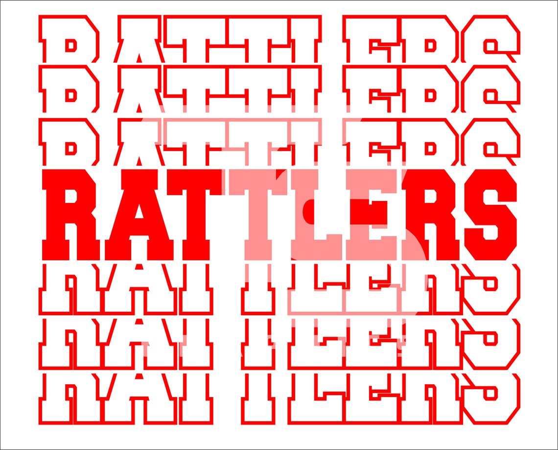 Rattlers 5 Split Logo SVG Graphic - Etsy