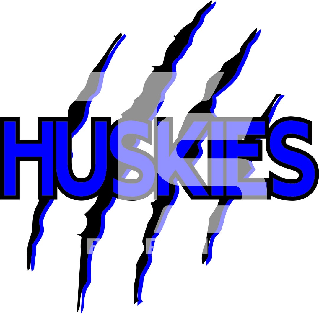 Huskies Scratch Logo SVG Graphic - Etsy