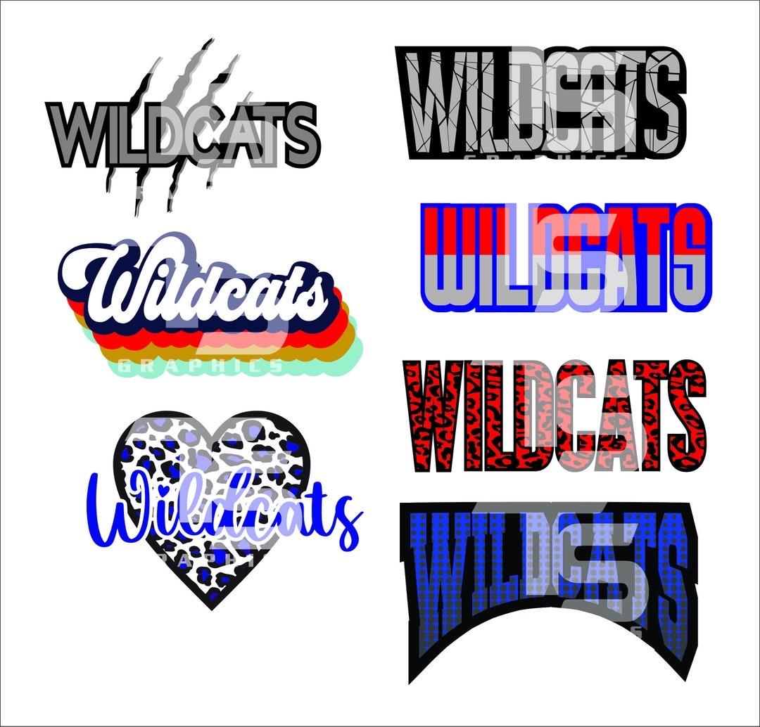Wildcats Clipart Bundle 1 SVG Graphics - Etsy