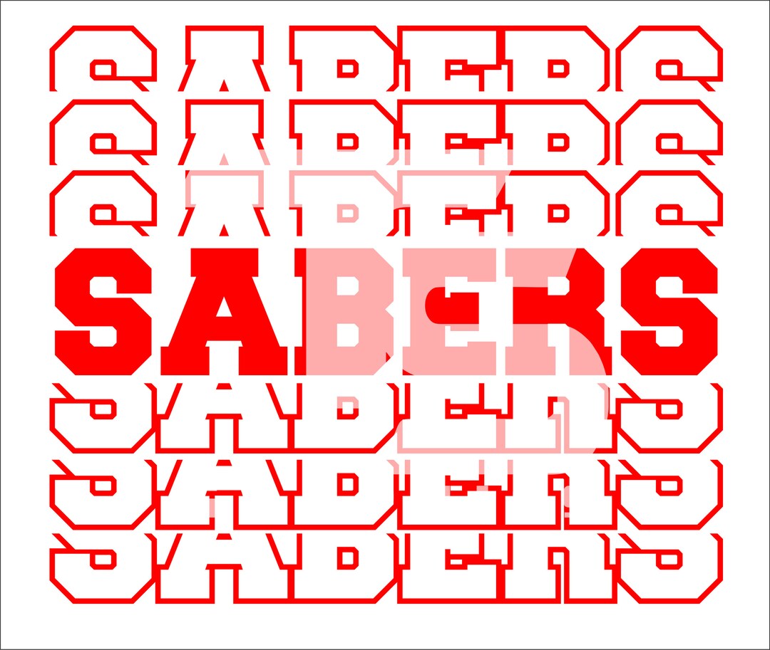 Sabers 5 Split Logo SVG Graphic - Etsy