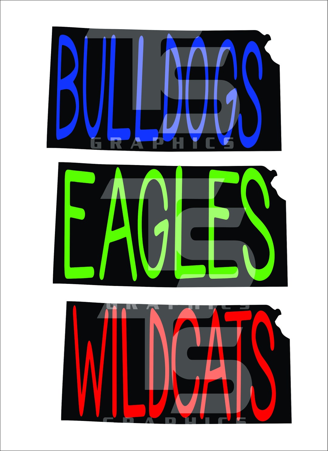 Kansas School Mascot Names Bundle SVG PNG AI Graphics - Etsy