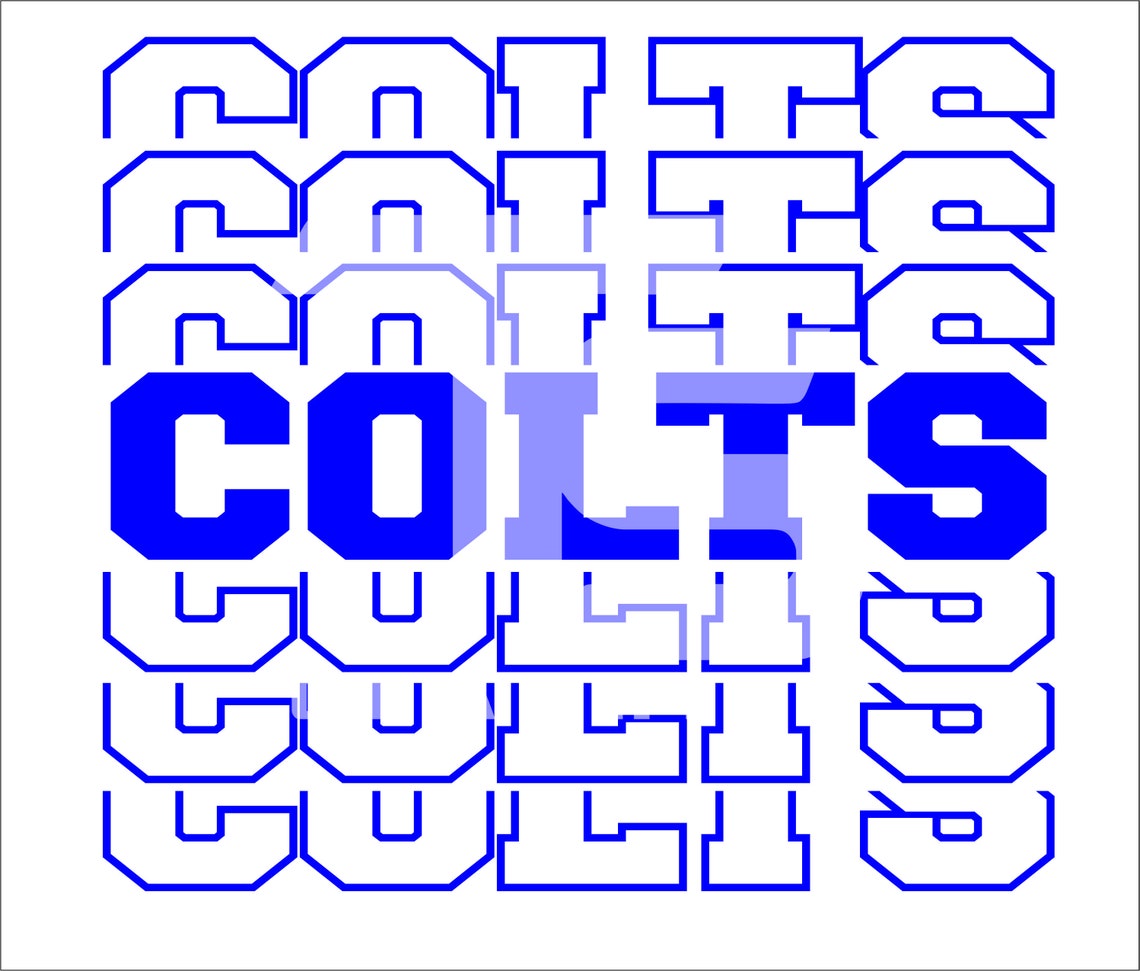 Colts 5 Split Logo SVG Graphic - Etsy