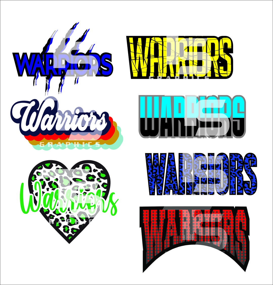Warriors Clipart Bundle 1 SVG Graphics - Etsy