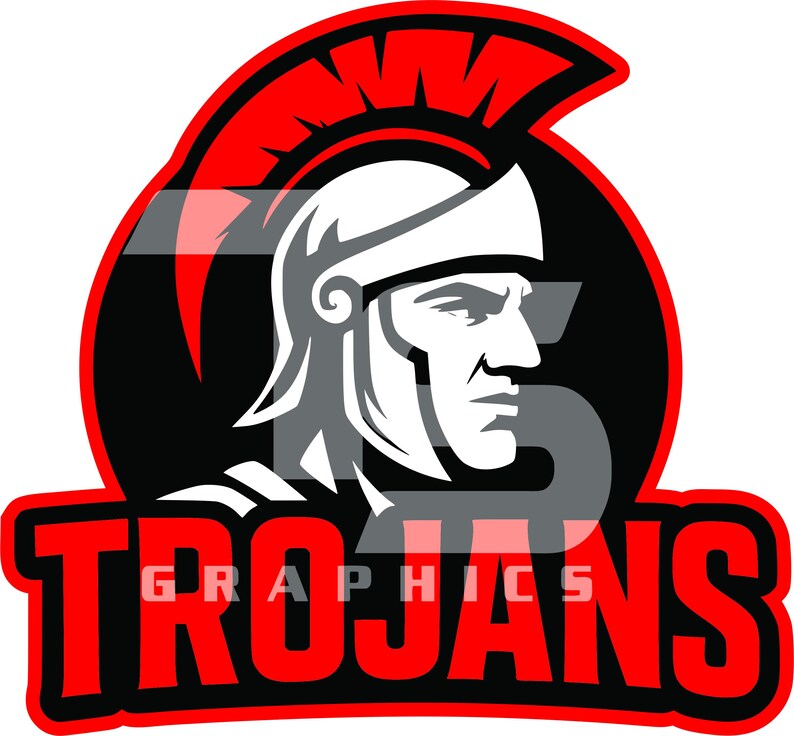 Trojans 97 Mascot Graphic SVG PNG Sublimation Pick Your Team Colors - Etsy