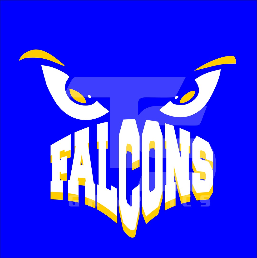 Falcons 2 Text With Eyes SVG Graphic - Etsy