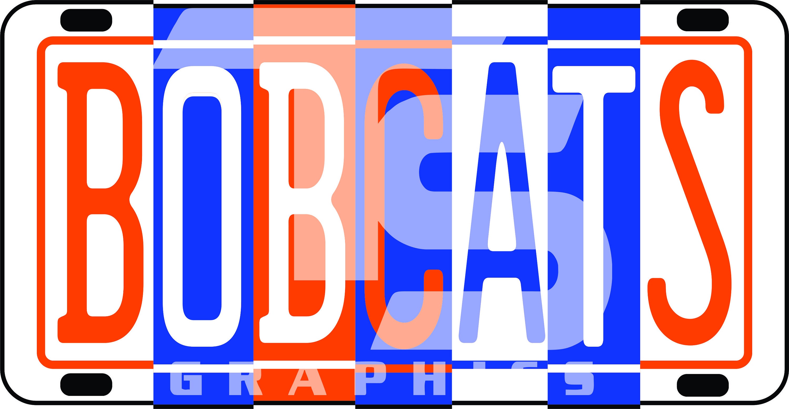 Bobcats 90 License Plate Logo SVG PNG DTF Sublimation Graphic Pick Your ...