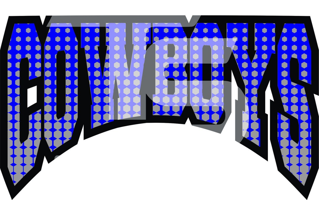Cowboys 75 Halftone SVG PNG Sublimation Graphic Pick Your Team Colors ...