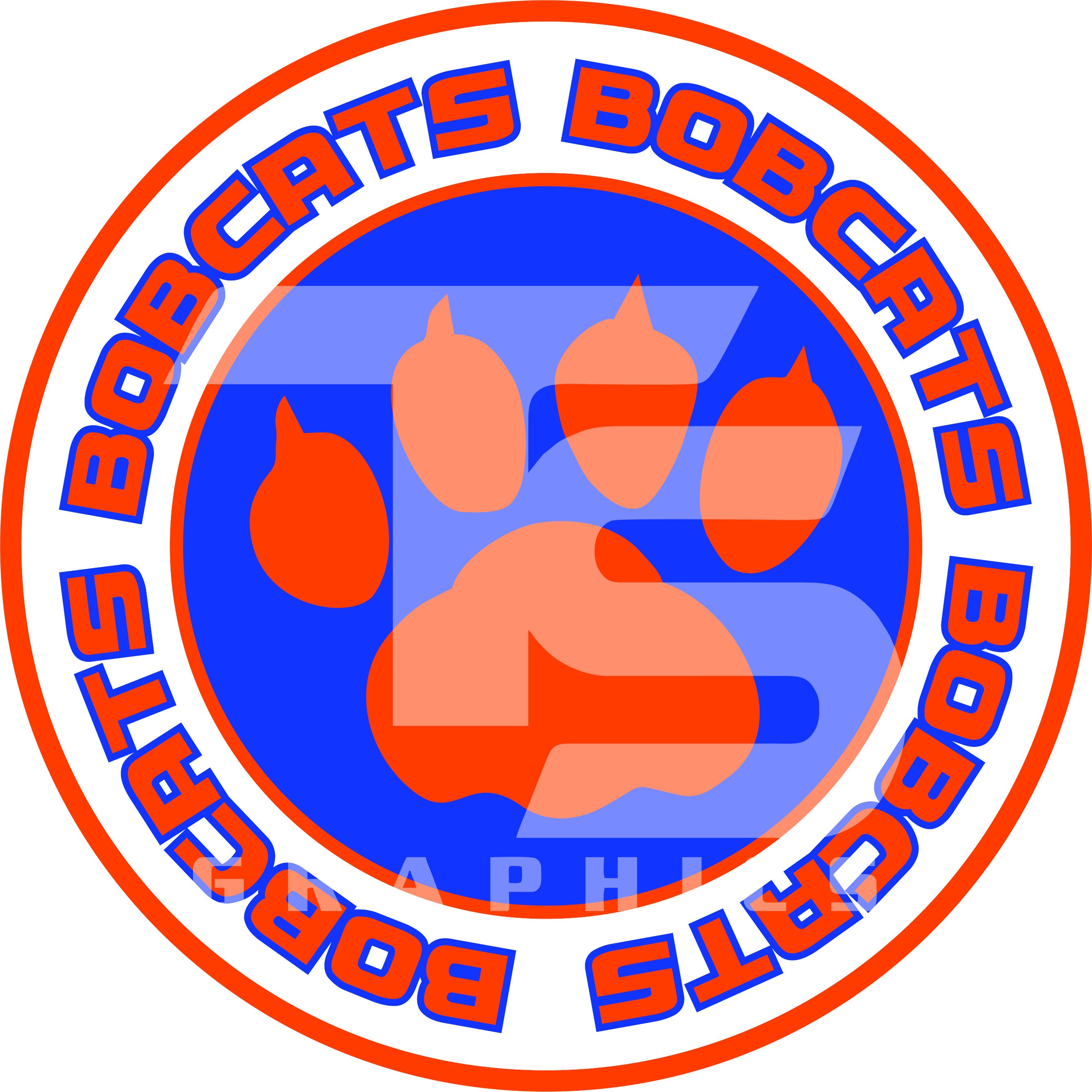 Bobcats 88 Circle Logo SVG PNG DTF Sublimation Graphic Pick Your Team ...