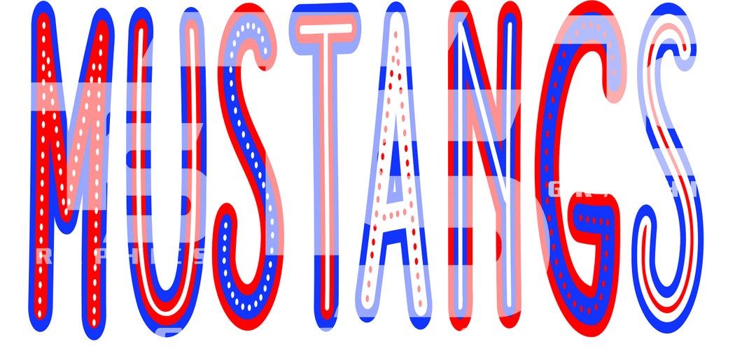Mustangs 83 SVG PNG Sublimation Graphic Pick Your Team Colors - Etsy