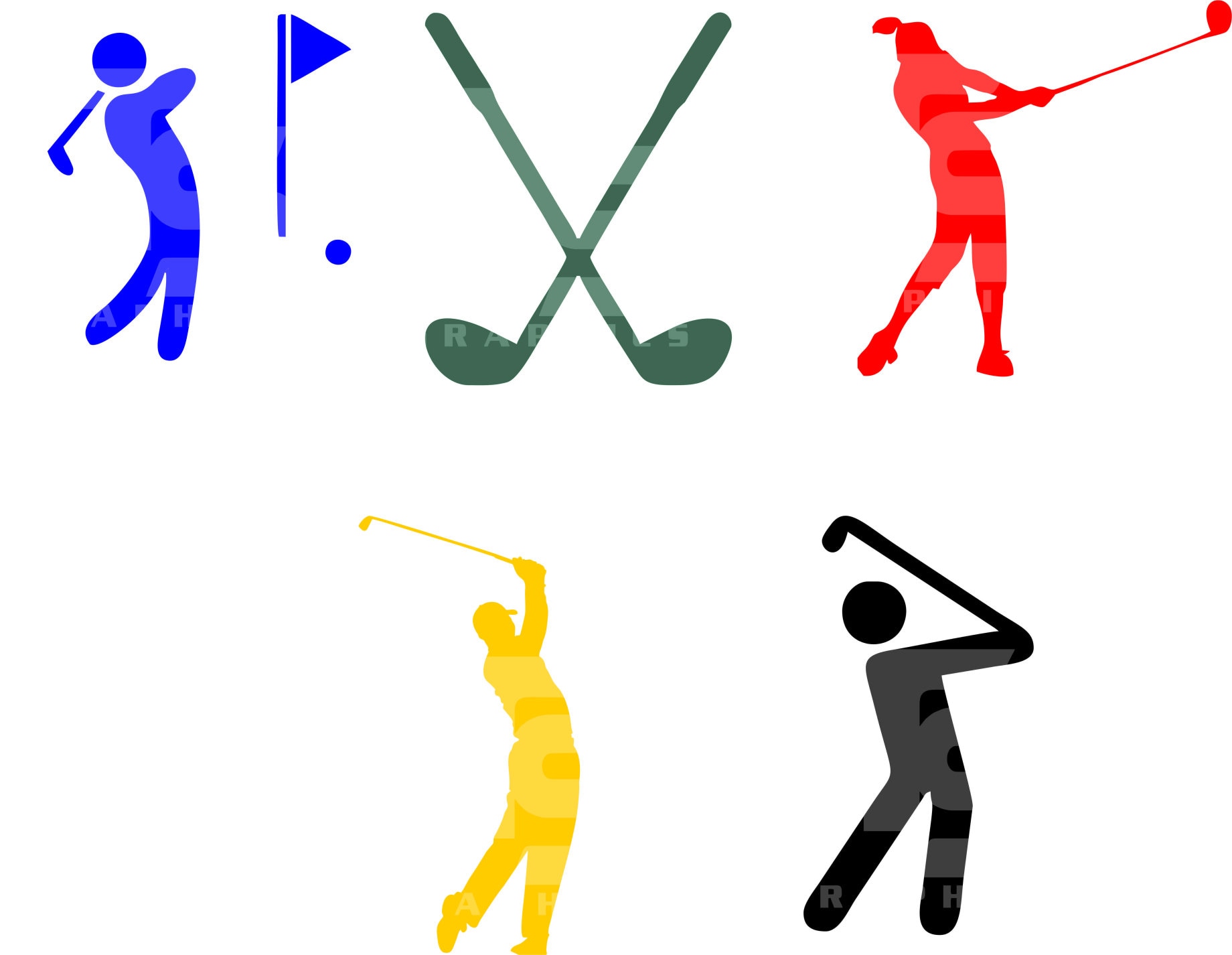 Golf SVG Bundle 1 | Etsy