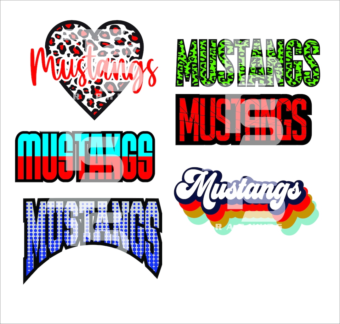 Mustangs Clipart Bundle 1 SVG Graphics - Etsy