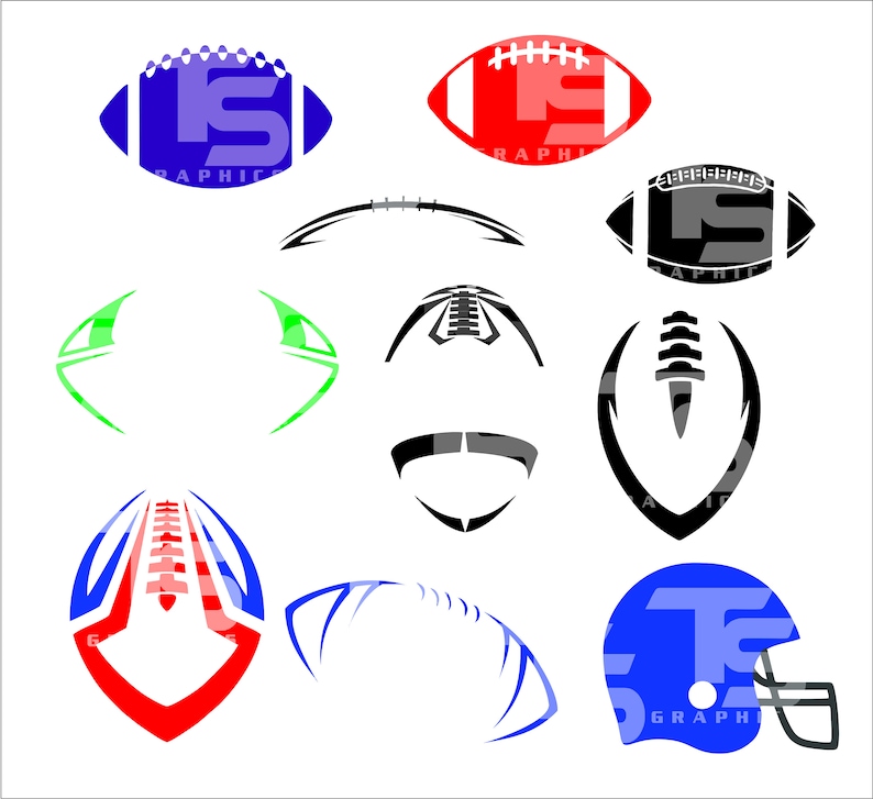 Football Bundle 2 SVG Graphics - Etsy