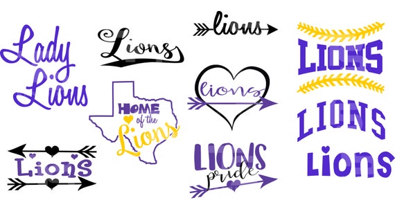 Lions SVG Bundle 1 - Etsy