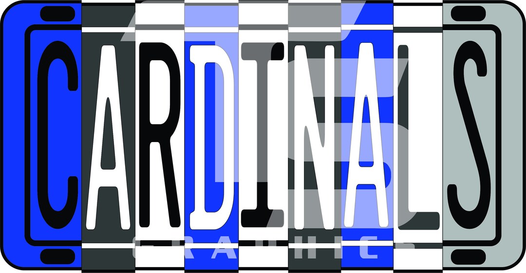 Cardinals 90 License Plate Logo SVG PNG DTF Sublimation Graphic Pick ...
