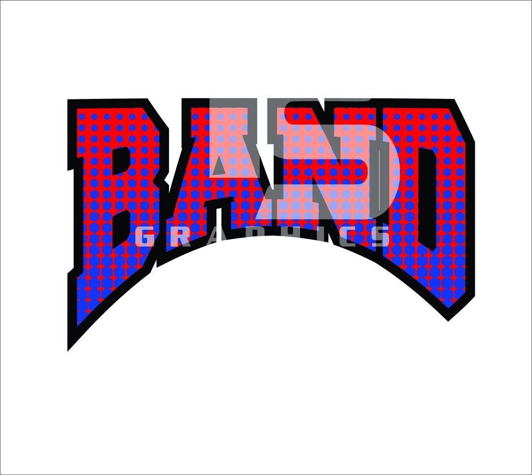 Band 1 Halftone SVG Graphic - Etsy