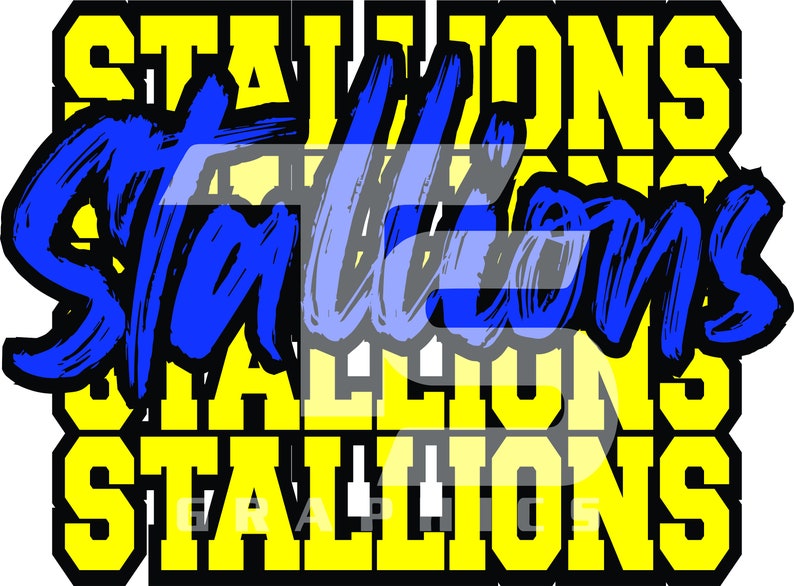 Stallions 82 SVG PNG Sublimation Graphic Pick Your Team Colors - Etsy