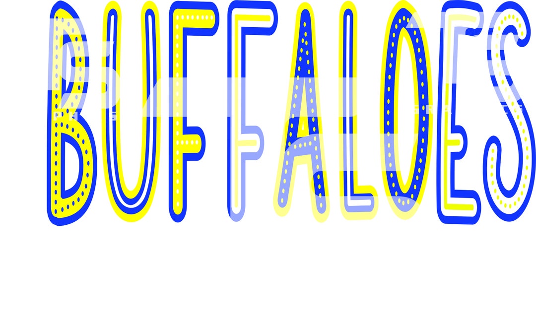 Buffaloes 83 SVG PNG Sublimation Graphic Pick Your Team Colors - Etsy