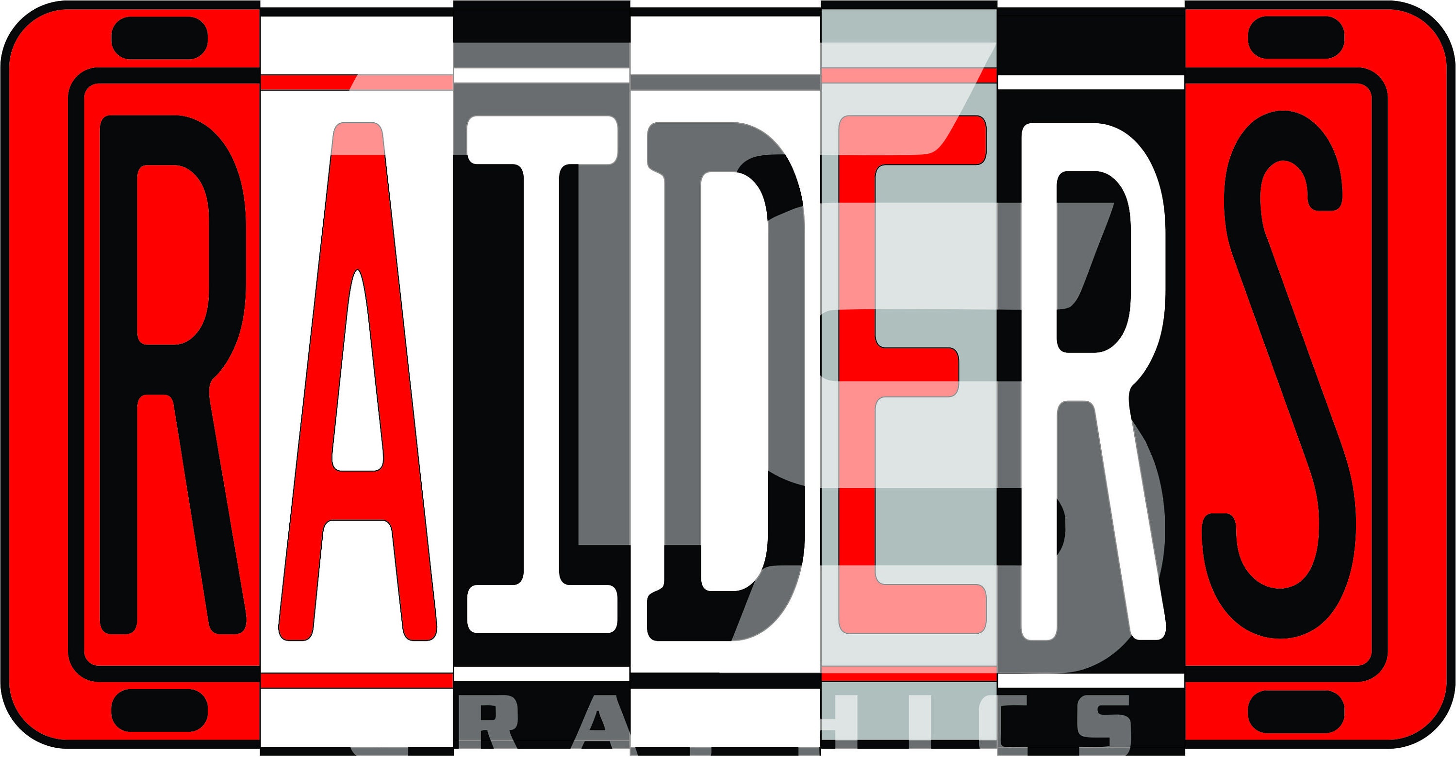 Raiders 90 License Plate Logo SVG PNG DTF Sublimation Graphic Pick Your ...