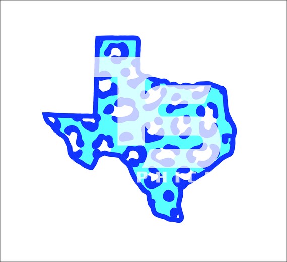 Animal Print Texas Shape 1 SVG Graphic - Etsy