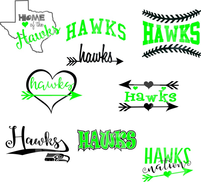 Hawks SVG Bundle 1 - Etsy