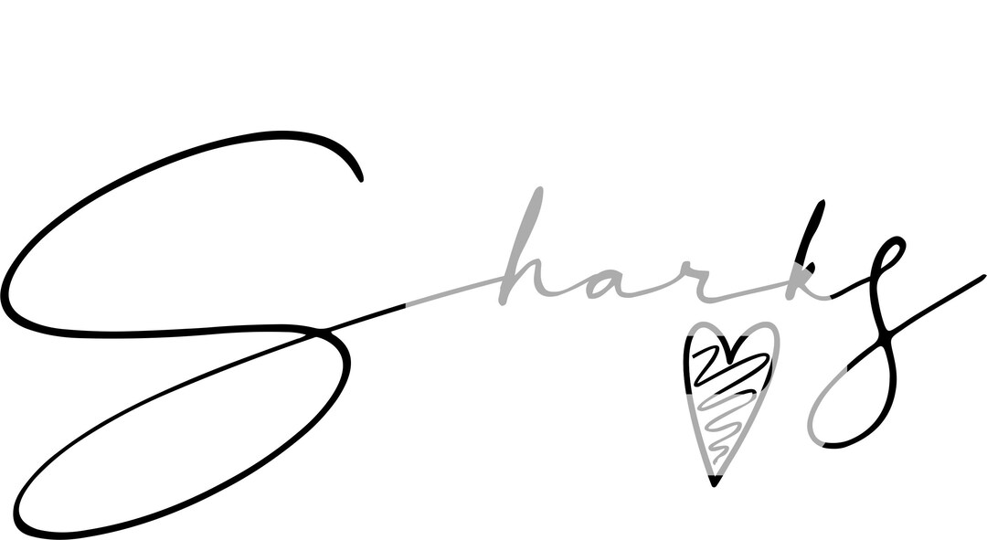 Sharks 81 Script SVG Graphic - Etsy