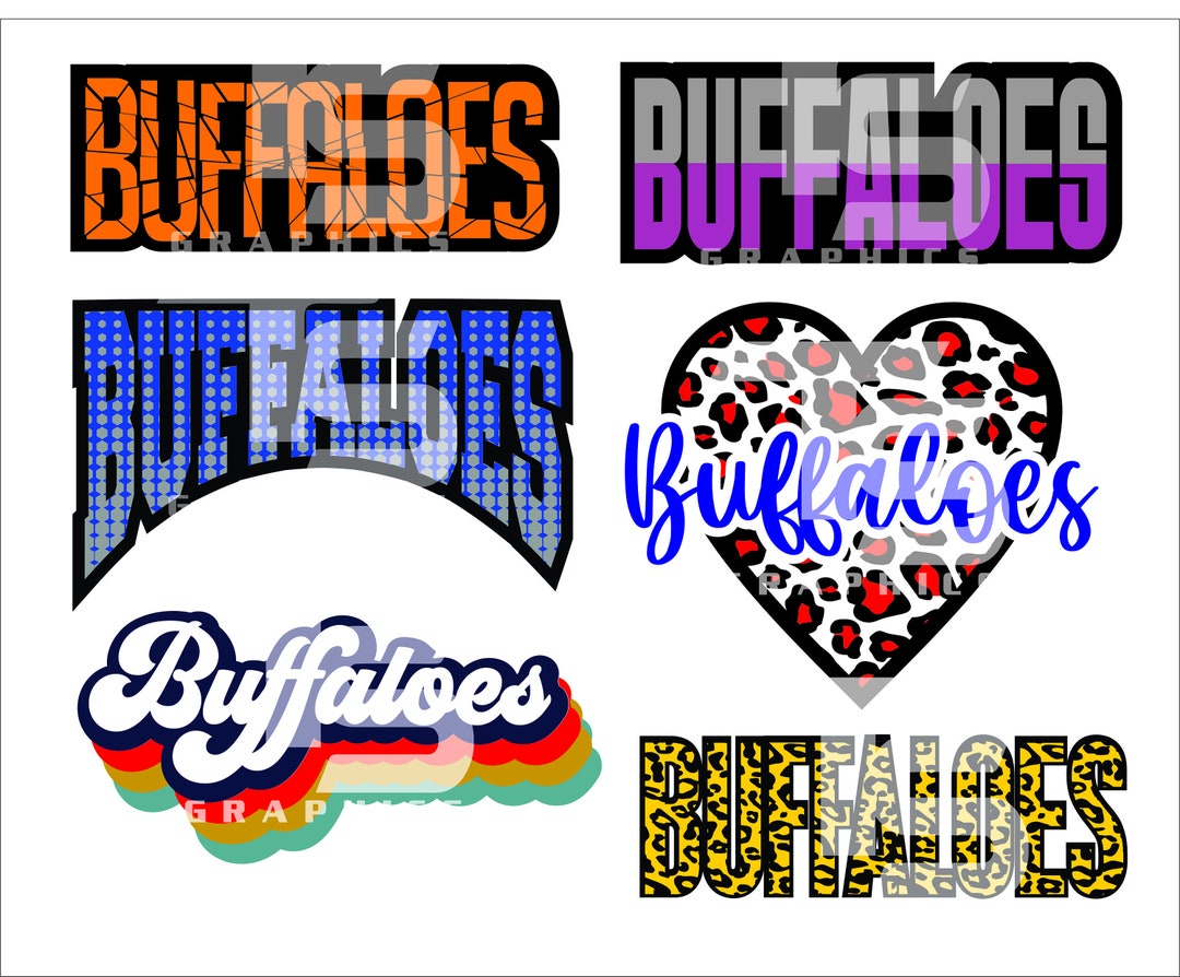 Buffaloes Clipart Bundle 1 SVG Graphics - Etsy