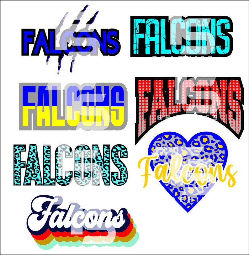 Falcons Clipart Bundle 1 SVG Graphics - Etsy