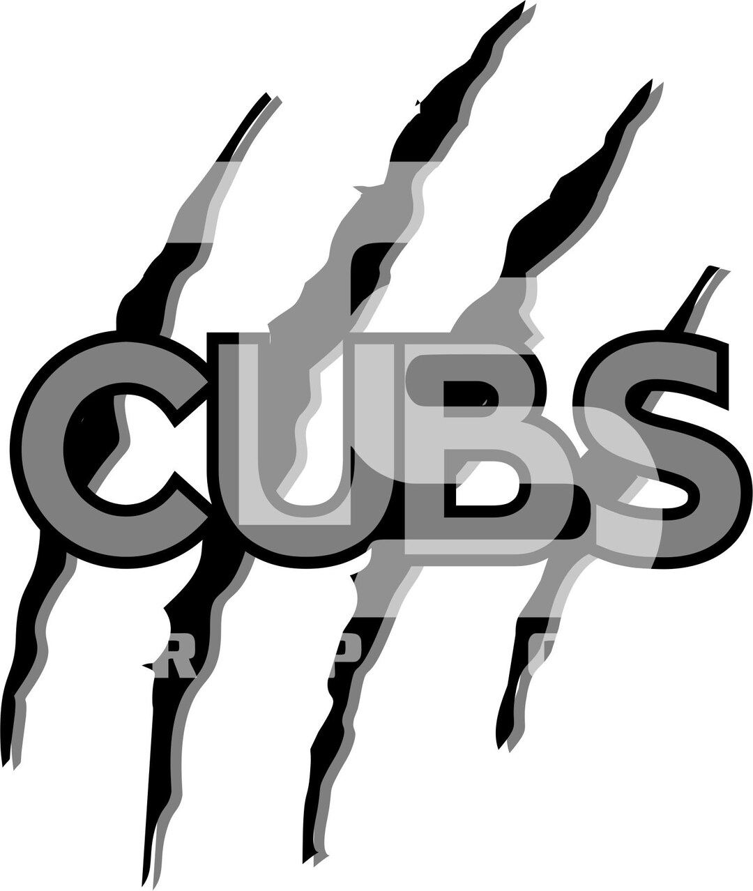 Cubs Scratch Logo SVG Graphic - Etsy