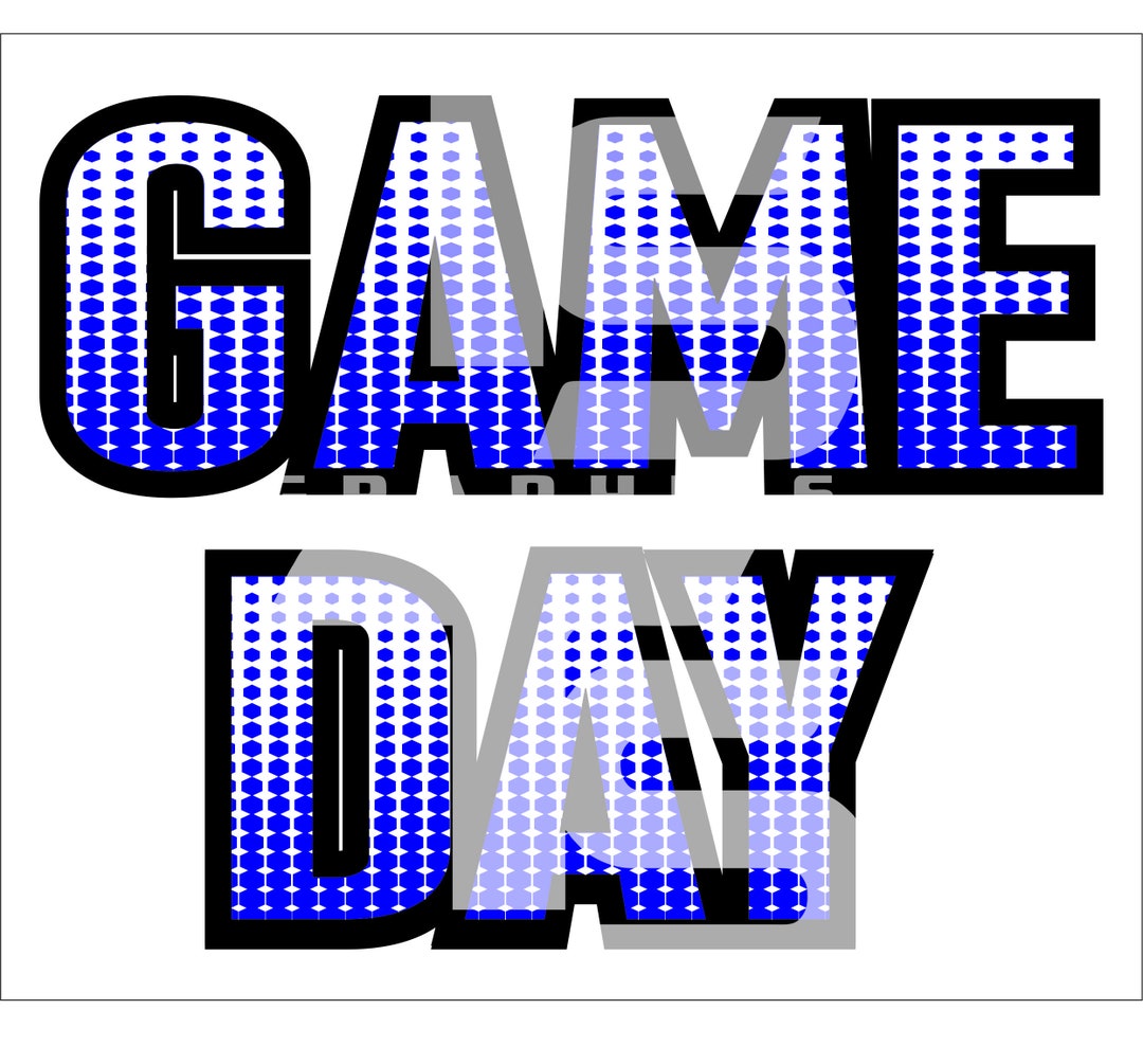 Game Day 80 Halftone SVG Graphic - Etsy