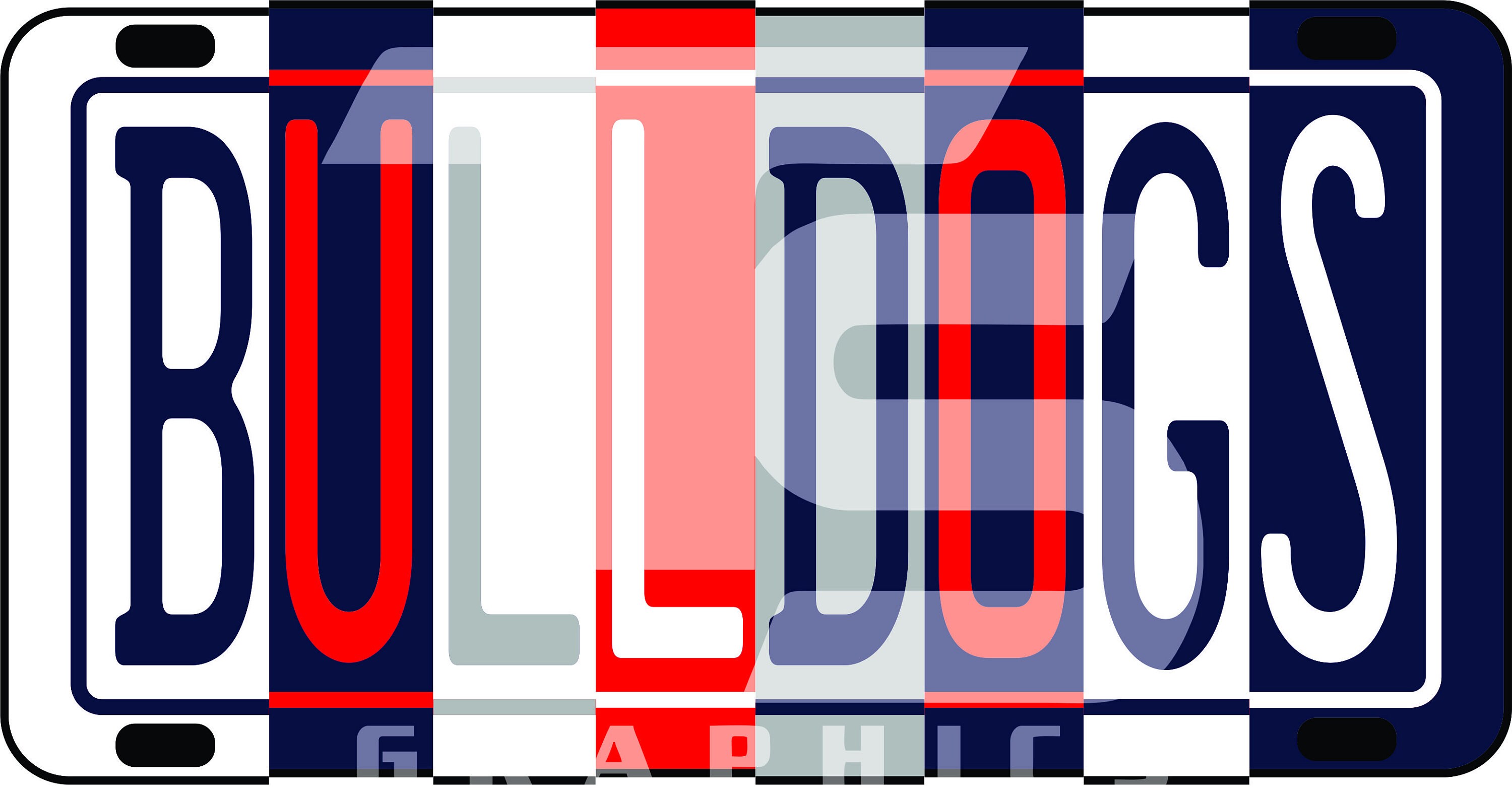 Bulldogs 90 License Plate Logo SVG PNG DTF Sublimation Graphic Pick ...