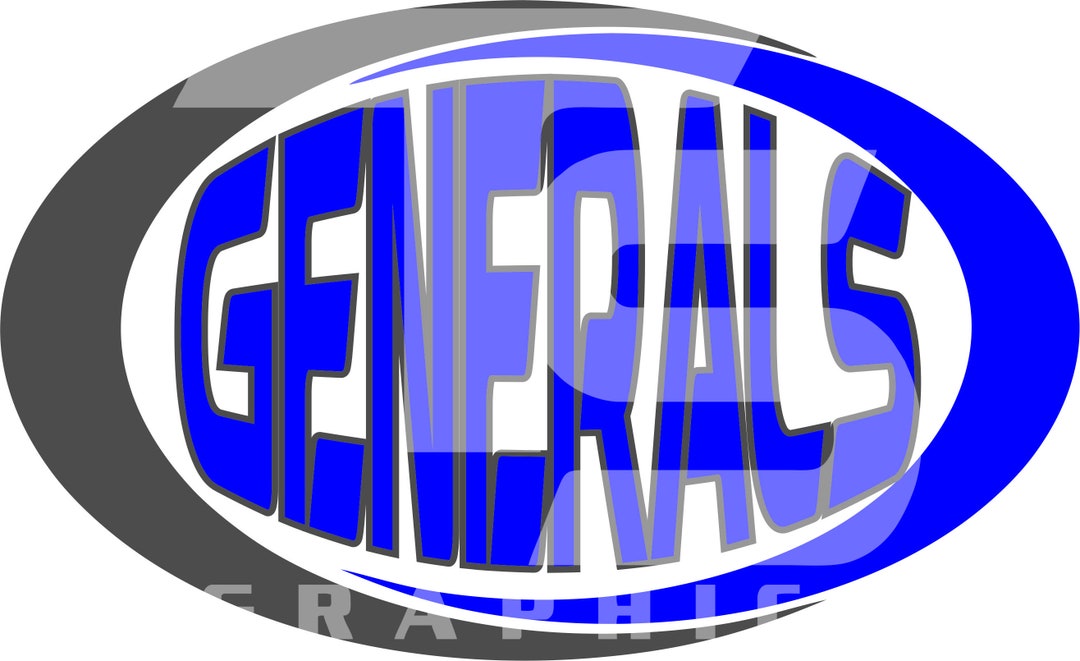 Generals 7 Oval SVG Graphic - Etsy