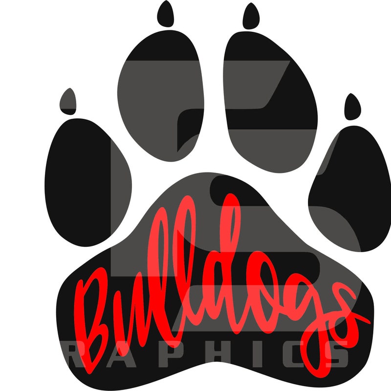 Bulldog Paw Print - Etsy