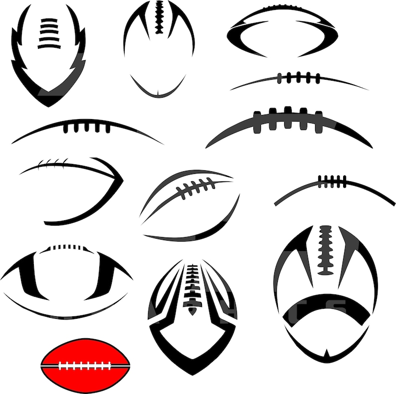 Football Clipart Bundle 1 SVG Graphics - Etsy