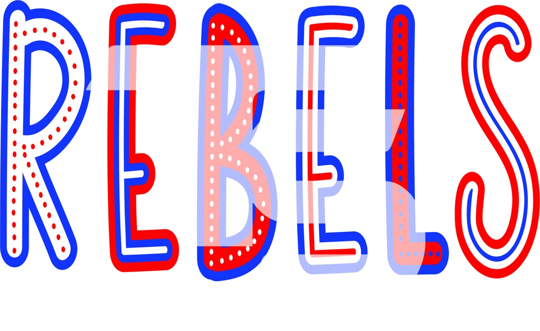 Rebels 83 SVG PNG Sublimation Graphic Pick Your Team Colors - Etsy