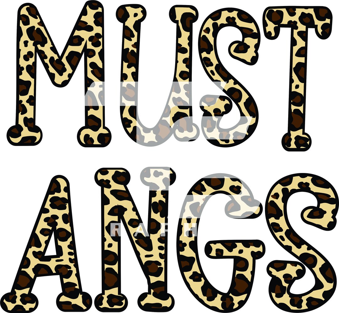 Mustangs 87 Animal Print PNG Graphic for Sublimation, DTG, DTF - Etsy
