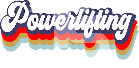 Retro Powerlifting SVG Graphic | Etsy
