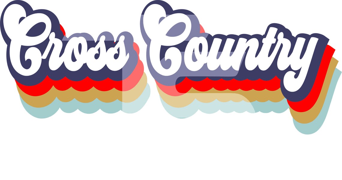 Retro Cross Country SVG Graphic - Etsy