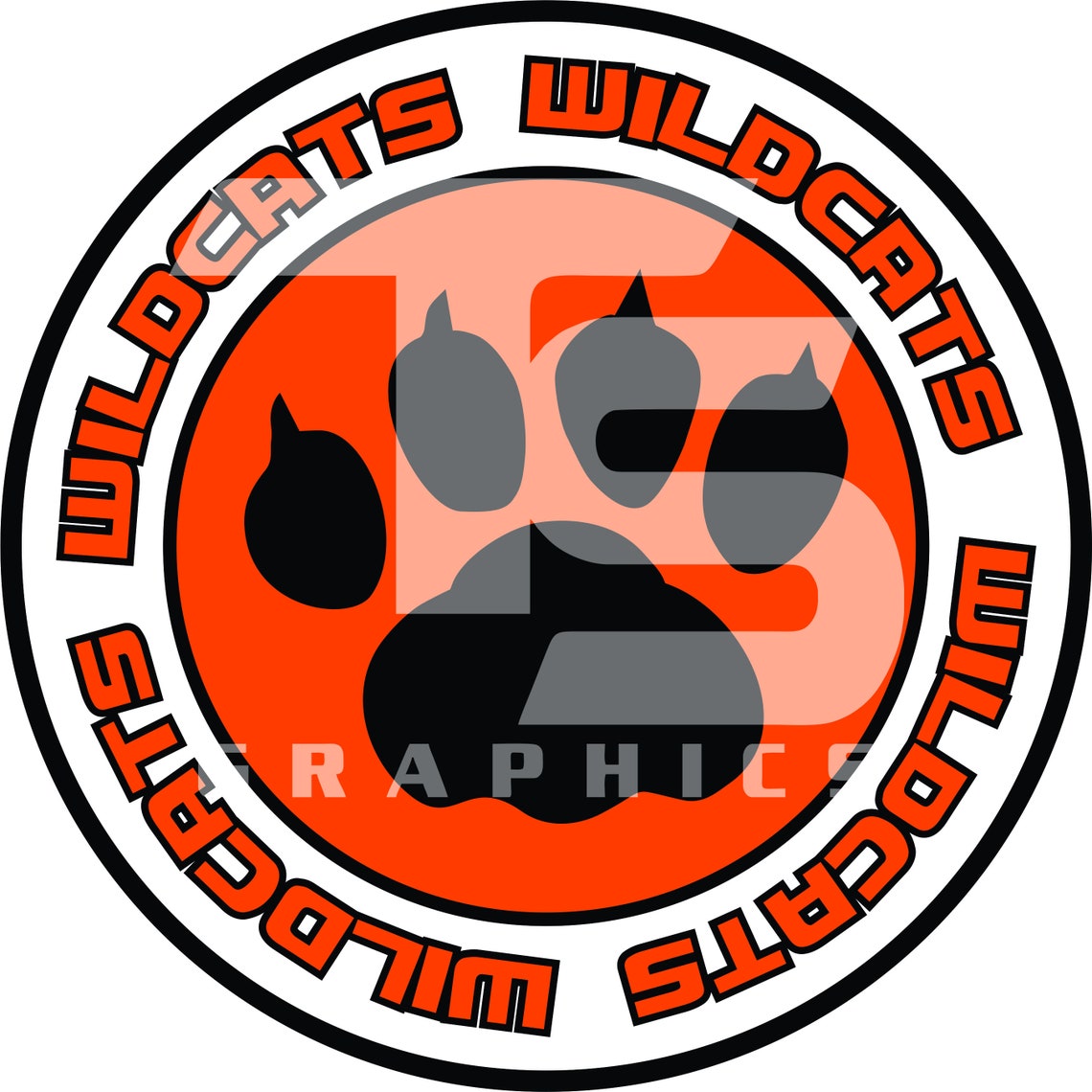 Wildcats 88 Circle Logo SVG PNG DTF Sublimation Graphic Pick Your Team ...