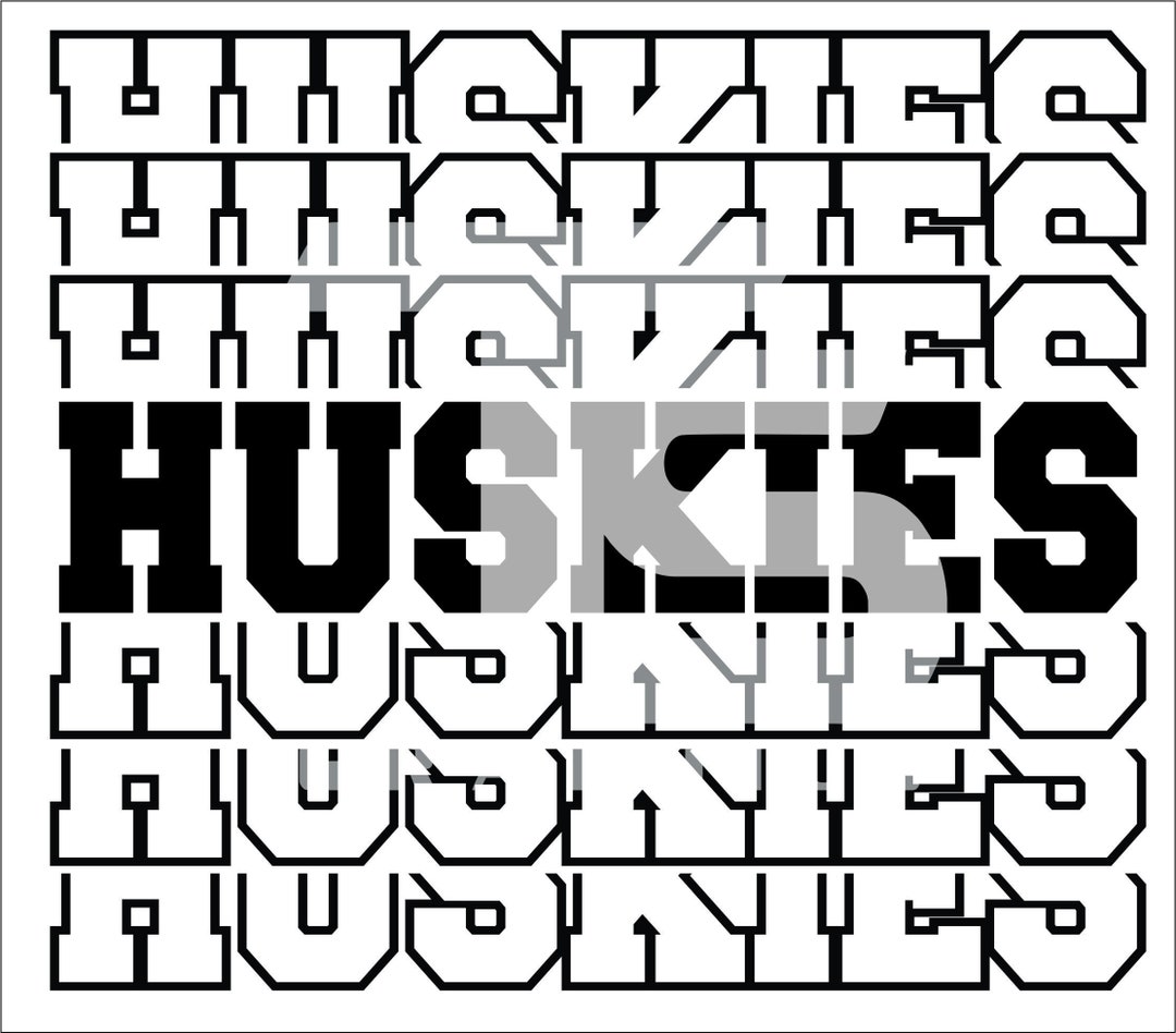 Huskies 5 Split Logo SVG Graphic - Etsy