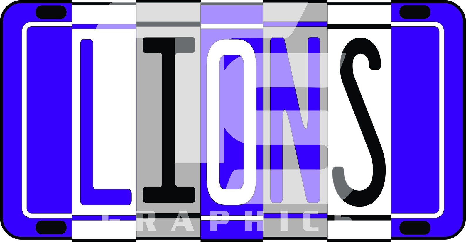 Lions 90 License Plate SVG PNG Sublimation Graphic Pick Your Team ...