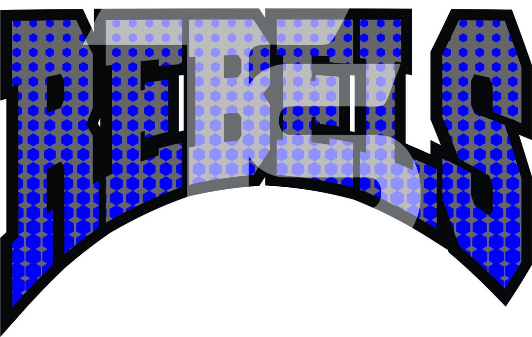 Rebels 75 Halftone SVG PNG Sublimation Graphic Pick Your Team Colors - Etsy