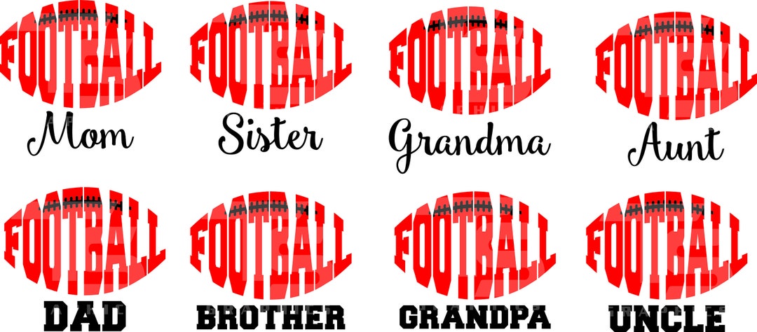 Football Text SVG Bundle 1 - Etsy
