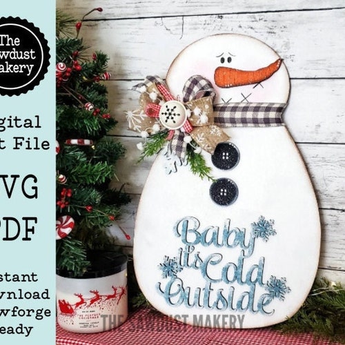 Standing Snowbird Snowmen SVG Snowman Laser Cut File Let It - Etsy