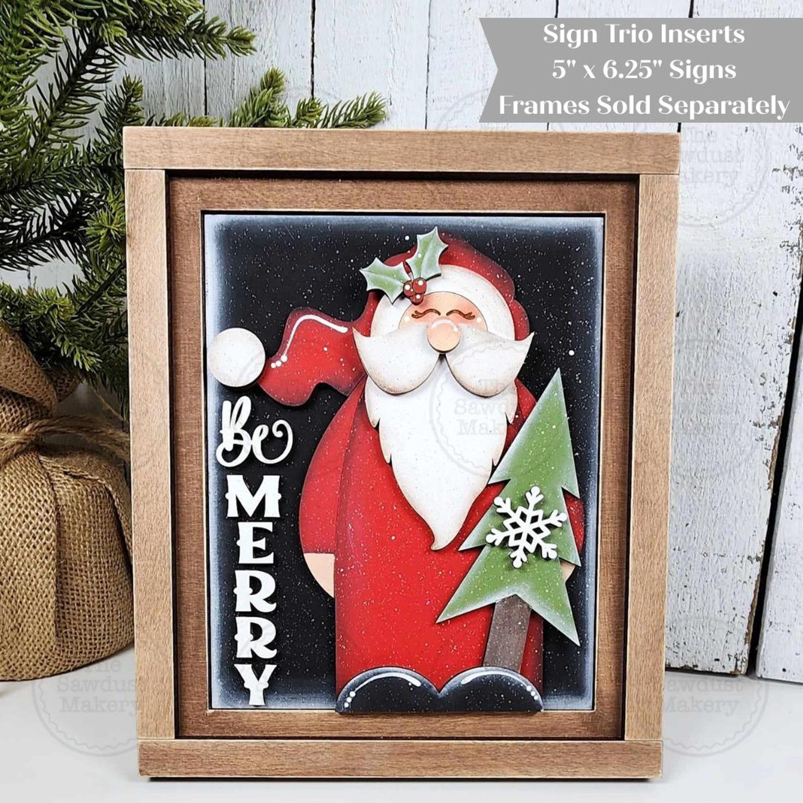 Oh Deer Christmas Trio Sign Bundle Laser Cut File | Interchangeable ...