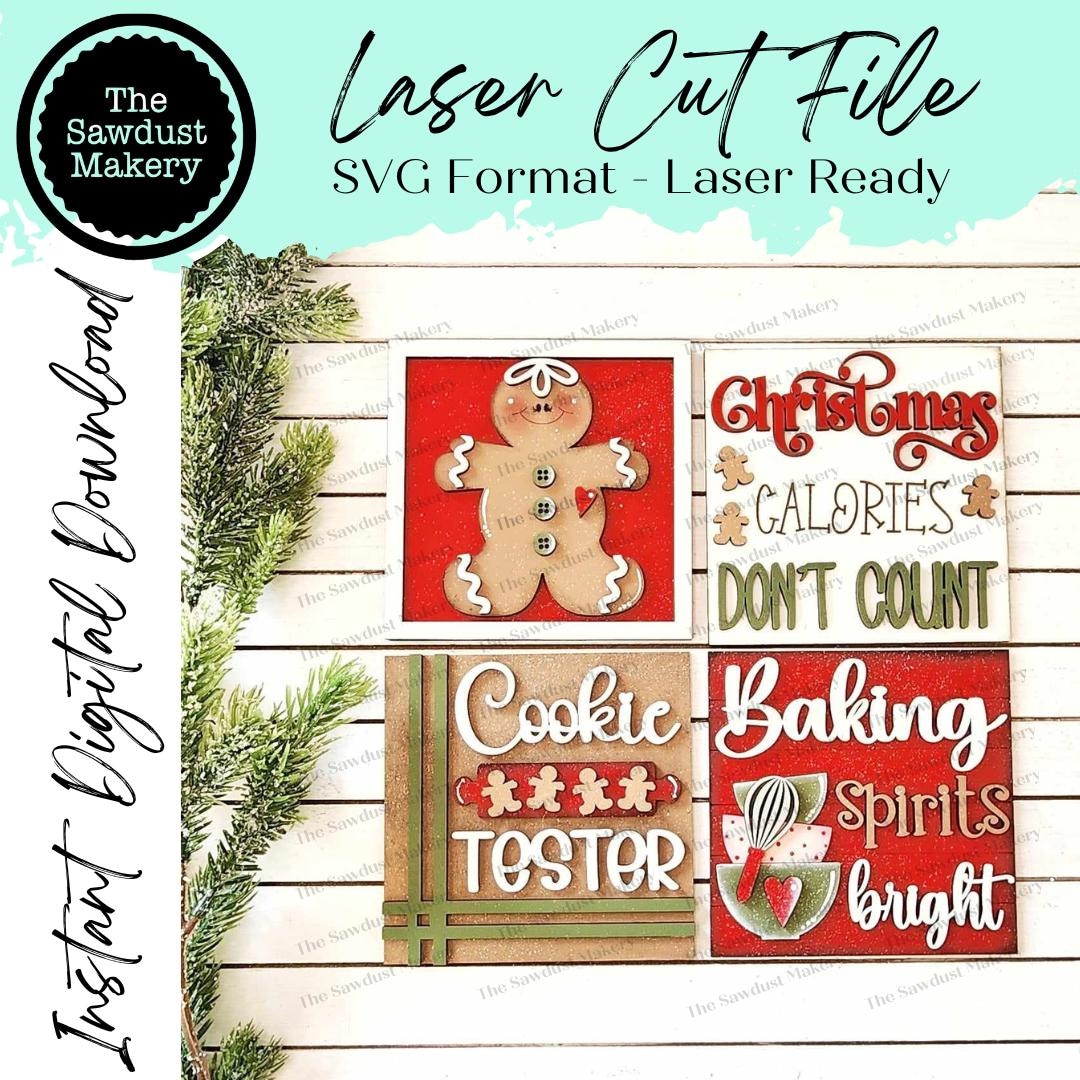 Gingerbread Baking Sign Laser Cut File | Laser Cut File ...