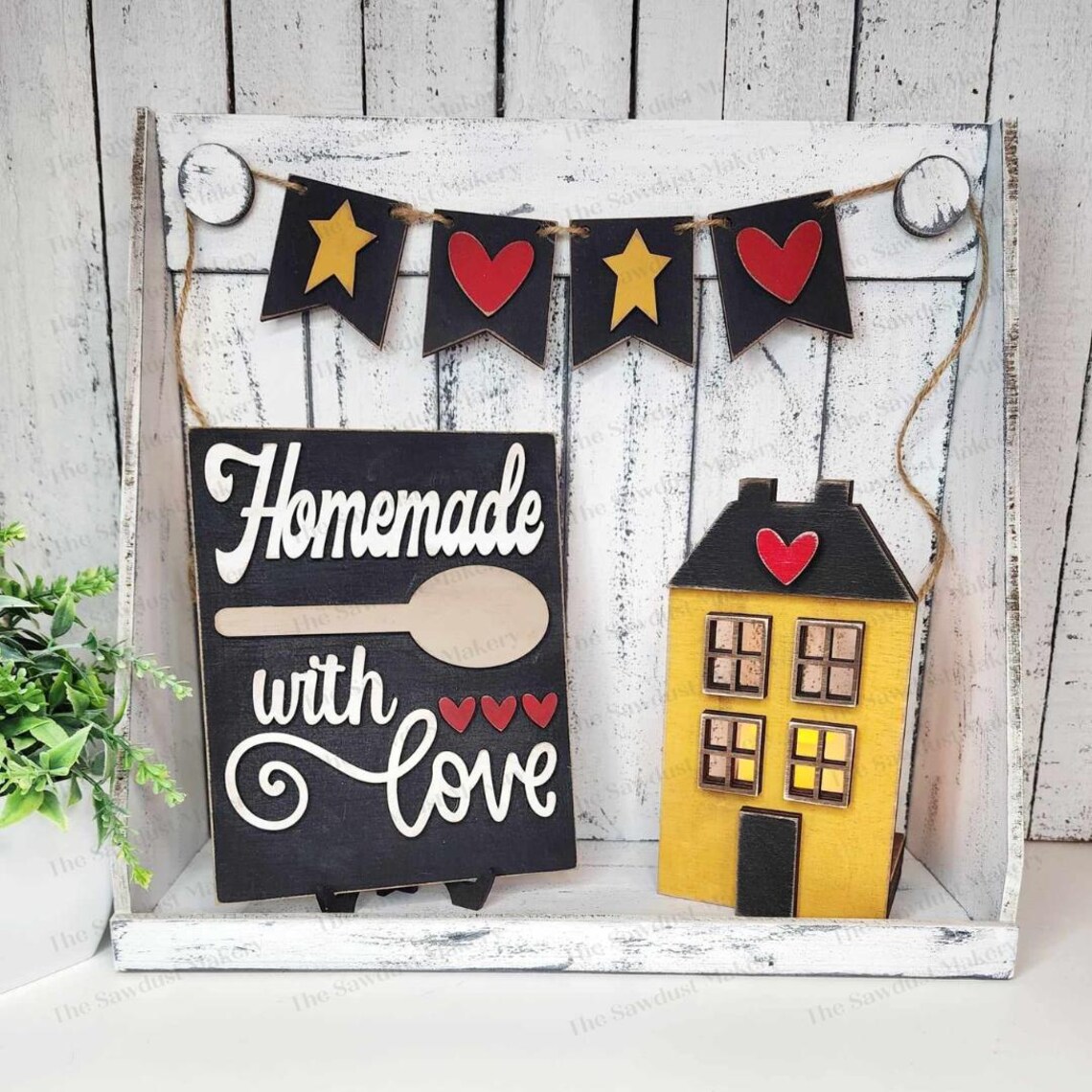 Primitive Saltbox House Votive Shelf Sitter SVG File | Laser Cut File ...